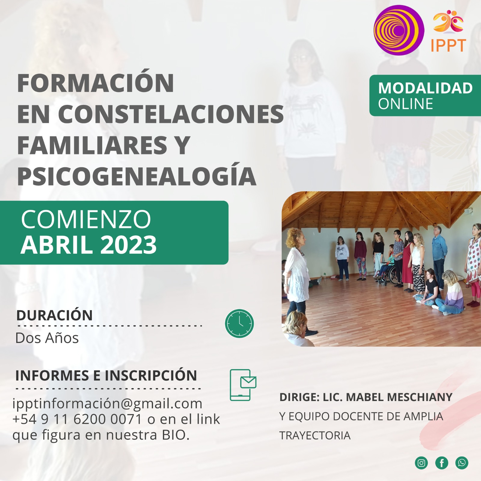 Formación en Constelaciones Familiares y Psicogenealogía 2023 – IPPT
